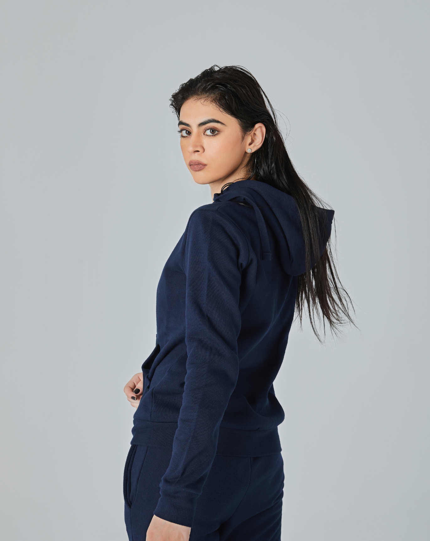 Fleece Jacket Women Navy – Uniwear Pakistan